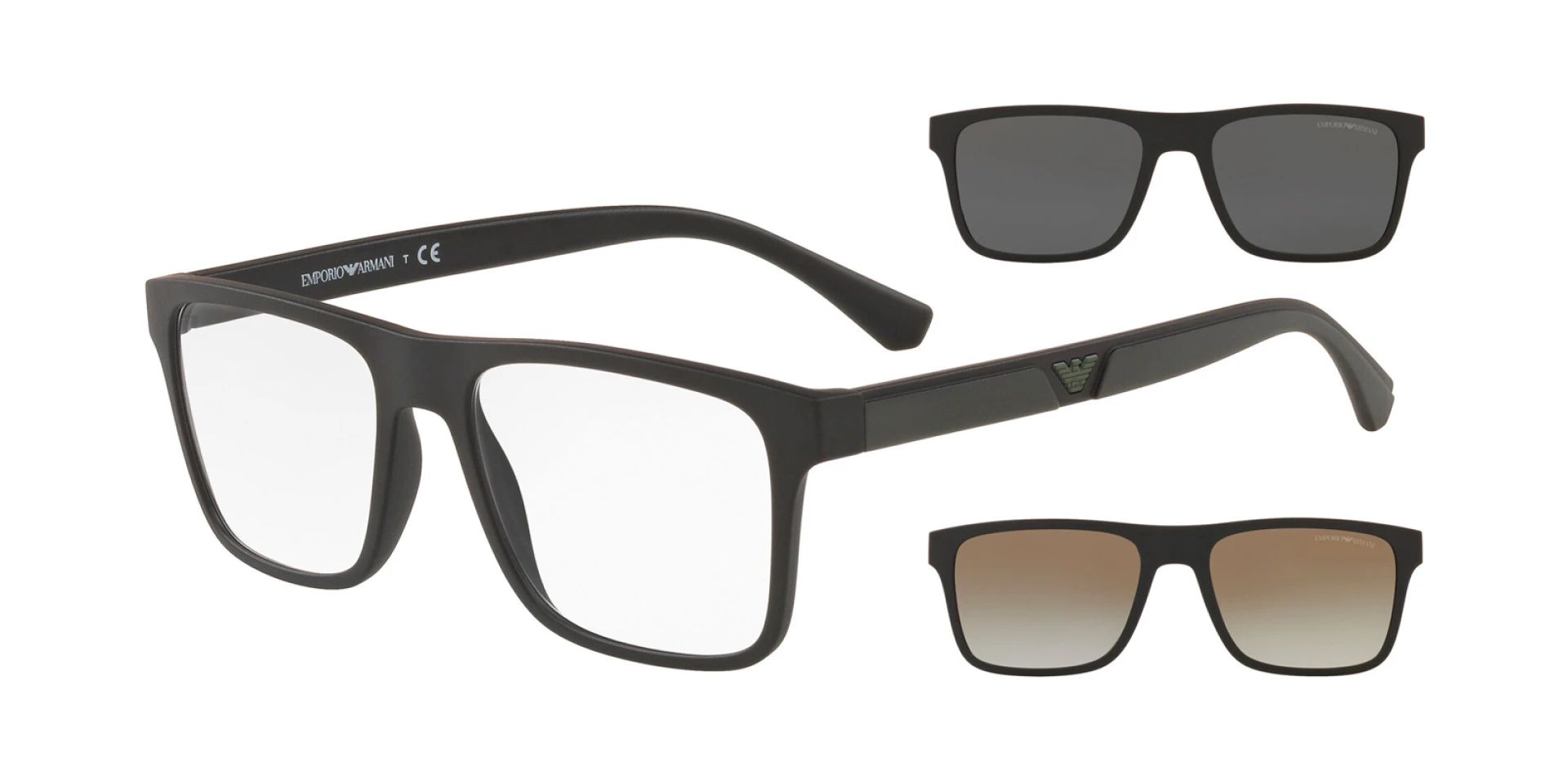 Emporio Armani EA 4115 5853/1W 54mm + 2 Extra Clip-On Sets | FlioukasVision